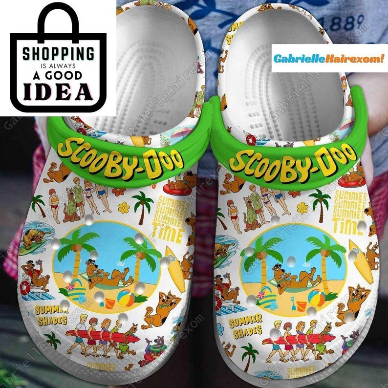 Scooby Doo Shoes, Scooby Doo Hawaiian Summer Slipper, Beach Sandals ...