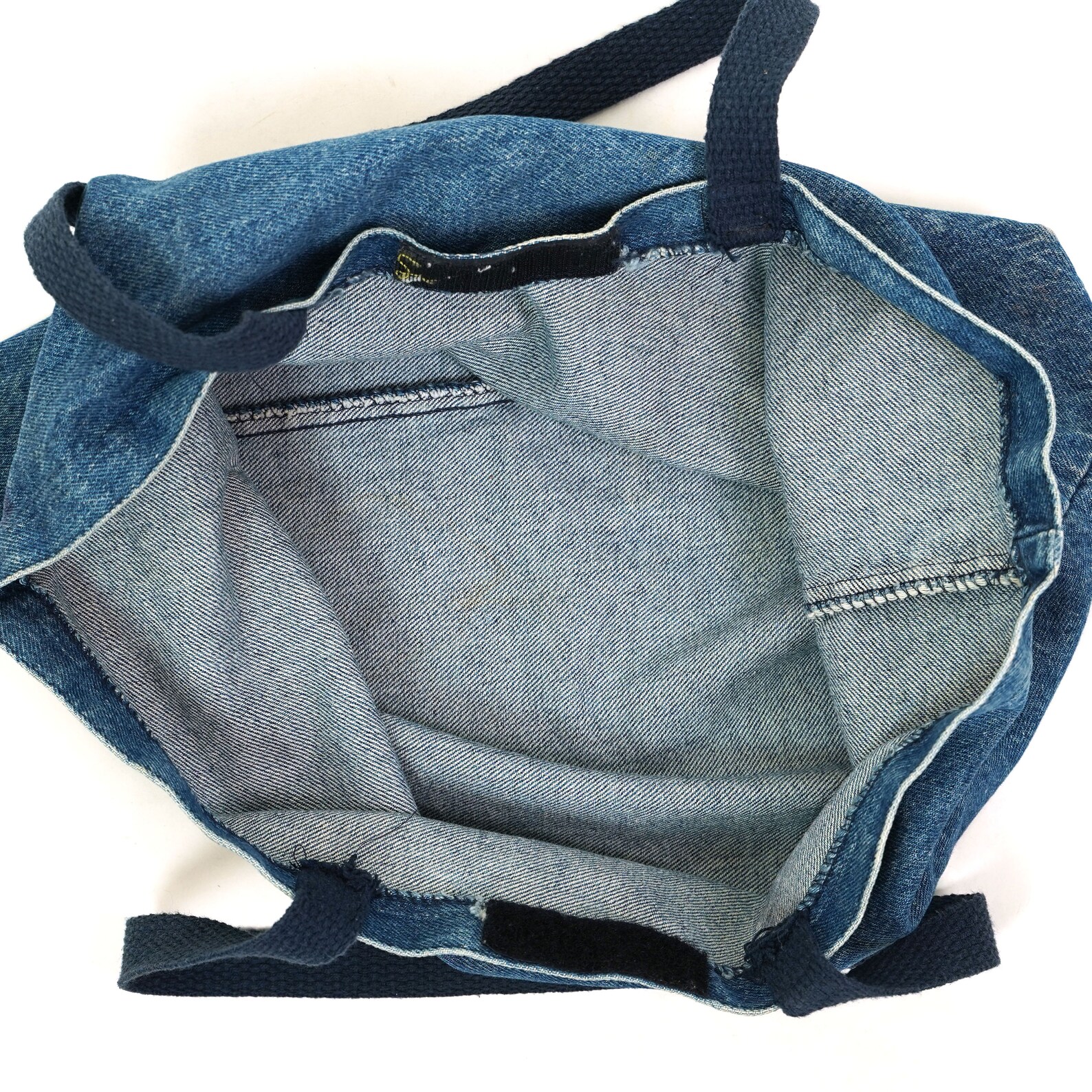 Large Denim Tote Bag Vintage 90s | Etsy