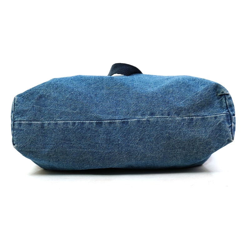 Large Denim Tote Bag Vintage 90s | Etsy