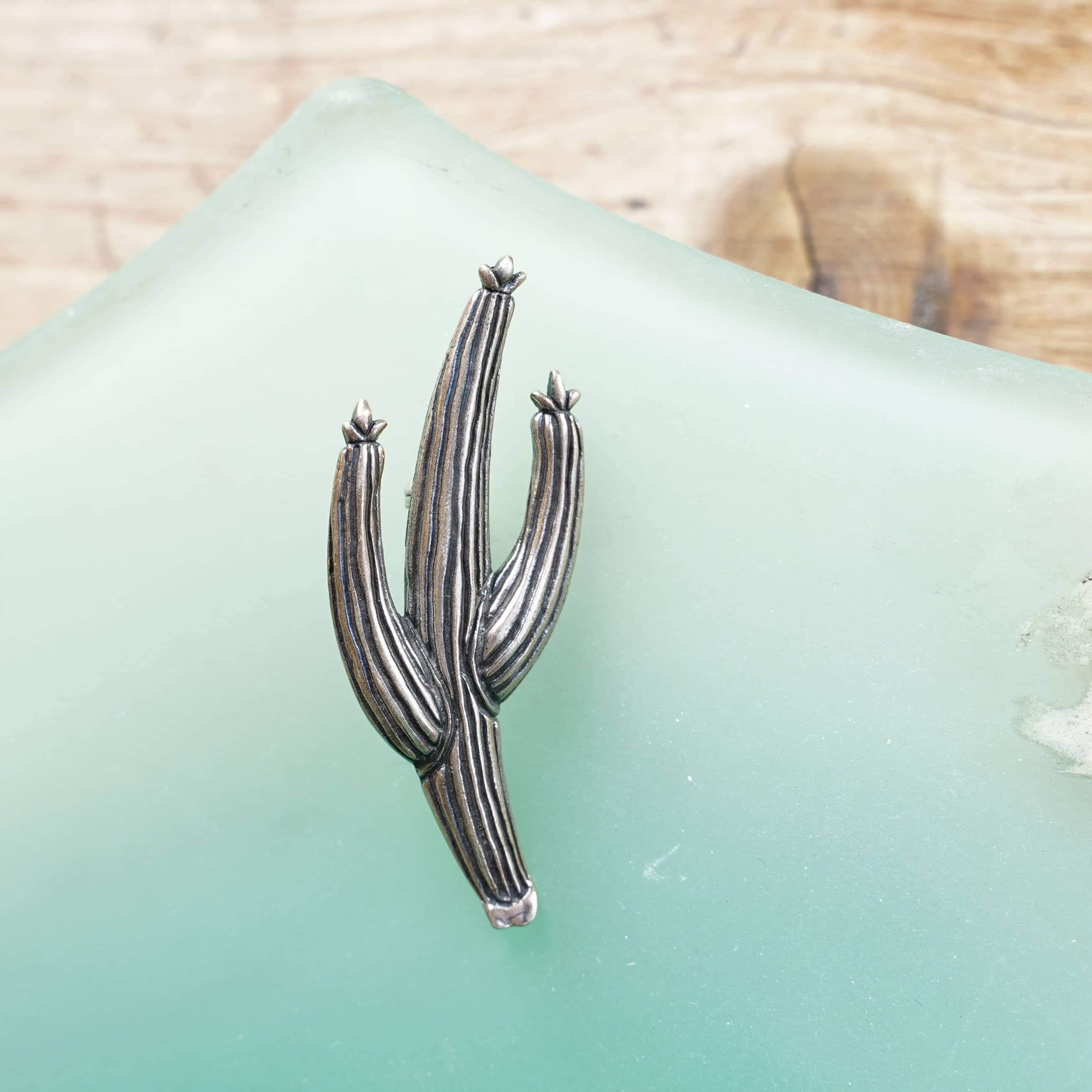 70s Sterling Cactus Brooch Vintage Silver Succulent Pin Boho | Etsy