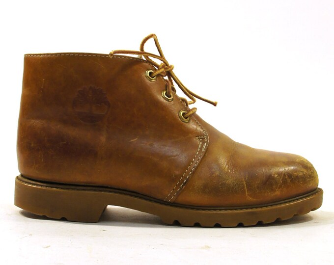 90s Timberland Lace up Ankle Boots in Brown Leather / Men's Sz 8 ...