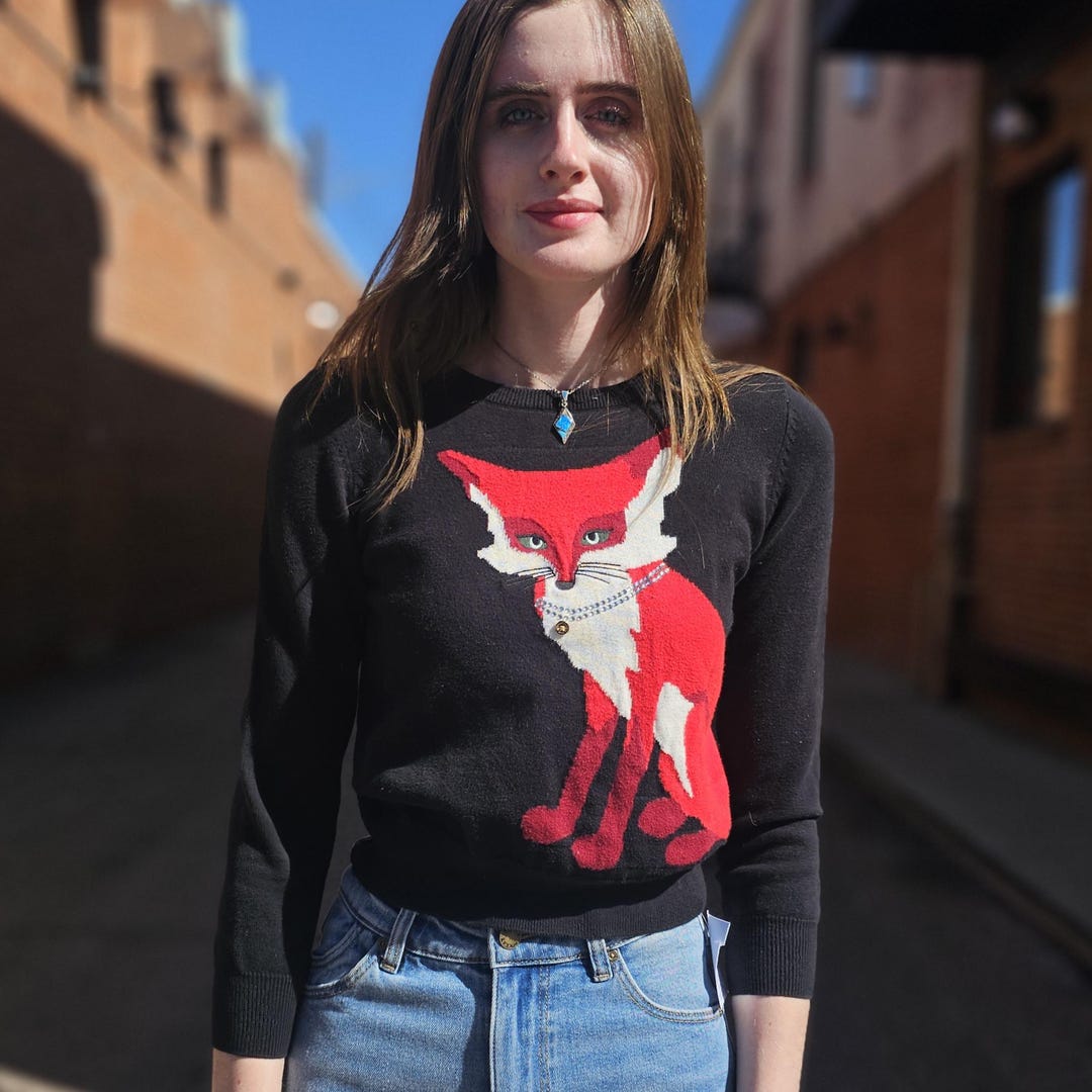 Vintage Y2K Kate Spade Fox Sweater - Etsy