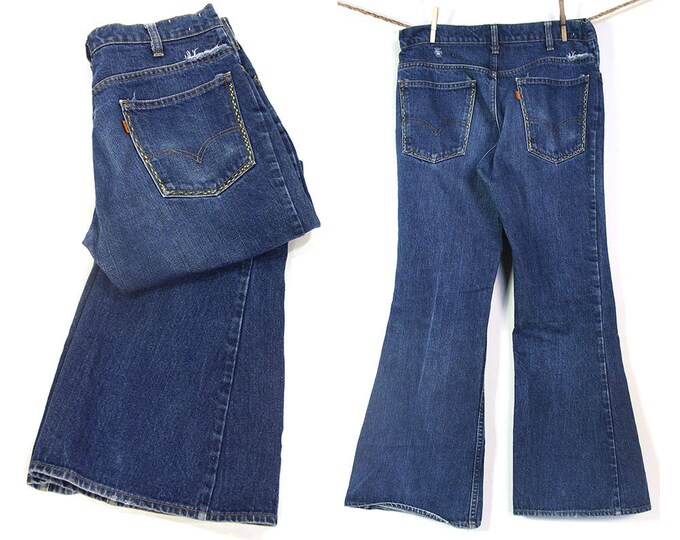 60s Bell Bottom Levi's Jeans Vintage 1960s Denim Flares - Etsy