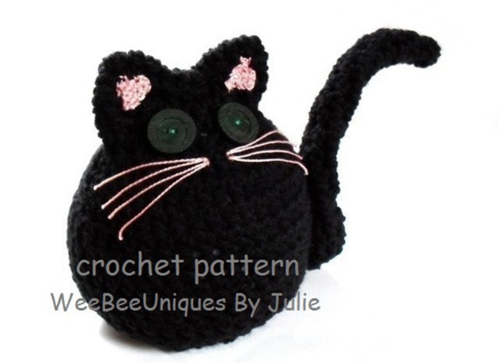 Crochet Pattern Digital Download Rolly Polly Kitty - Etsy Israel