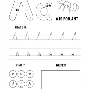 Alphabet Worksheets All 26 Letter A to Z Printable Digital Product - Etsy