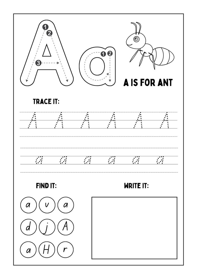 Alphabet Worksheets All 26 Letter A to Z Printable Digital Product - Etsy