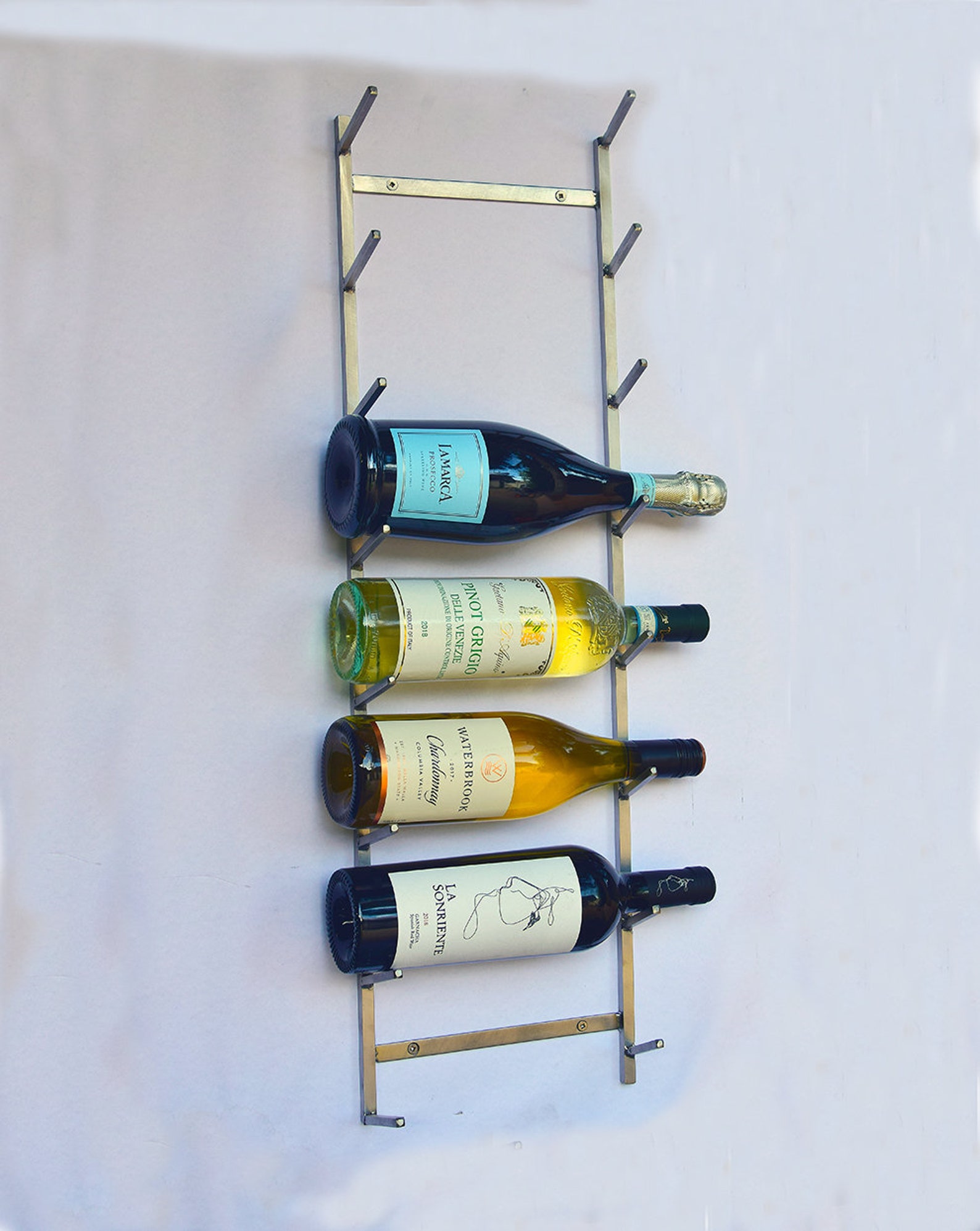 WINE RACK HOLDER Steel Industrial Style Wall Wine Rack - Etsy