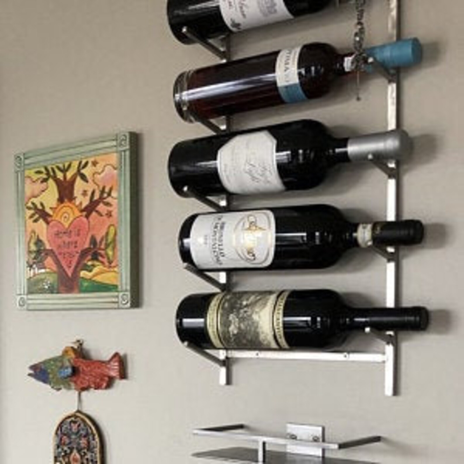 WINE RACK HOLDER Steel Industrial Style Wall Wine Rack - Etsy