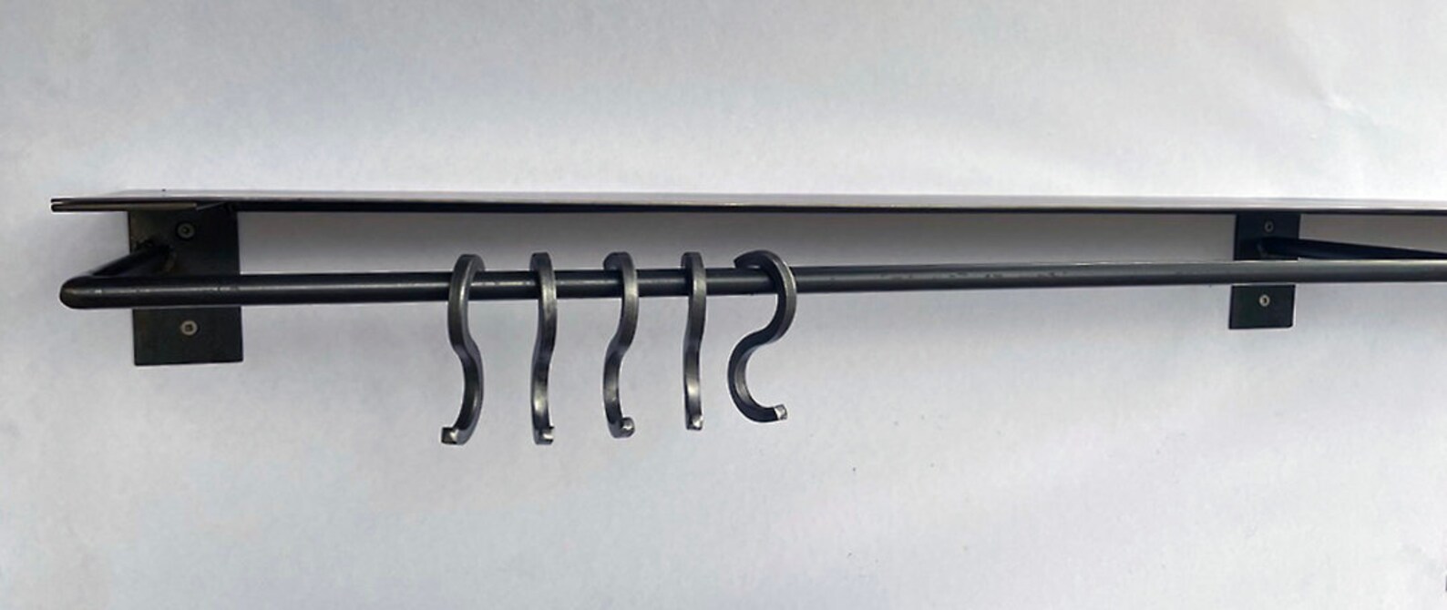 Steel Shelf for Kitchen With Pot Rack Minimal and Modern - Etsy