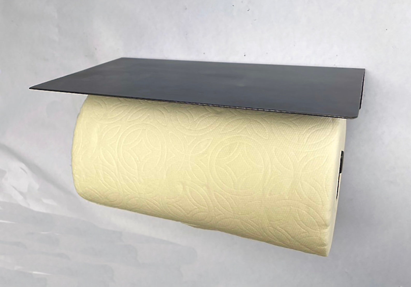 PAPER TOWEL RACK With Shelf Steel Shelf With Paper Towel | Etsy