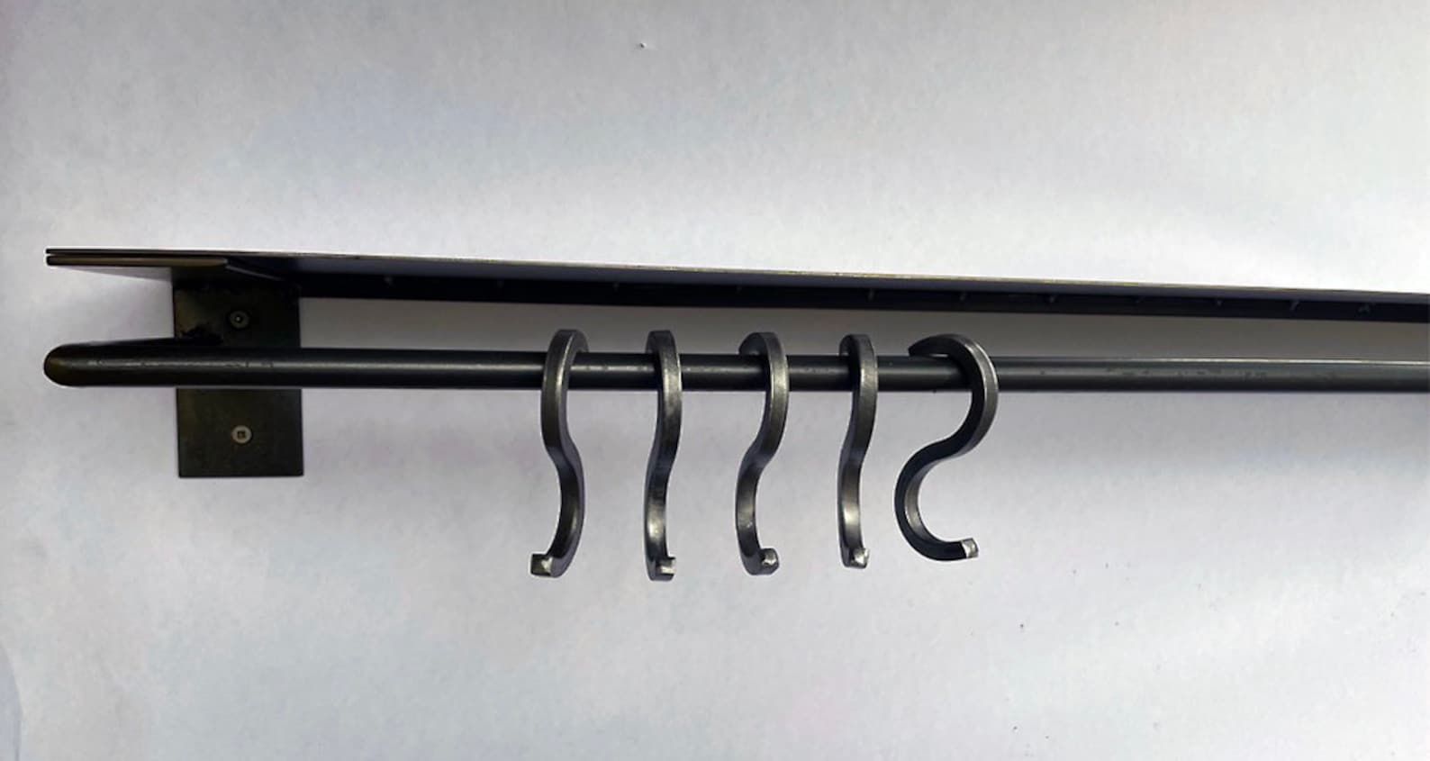 Steel Shelf for Kitchen With Pot Rack Minimal and Modern - Etsy