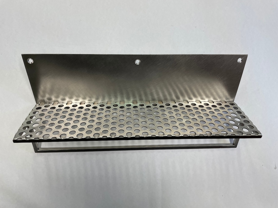 STEEL SHOWER SHELF Modern Stainless Steel Shelf Minimal and | Etsy