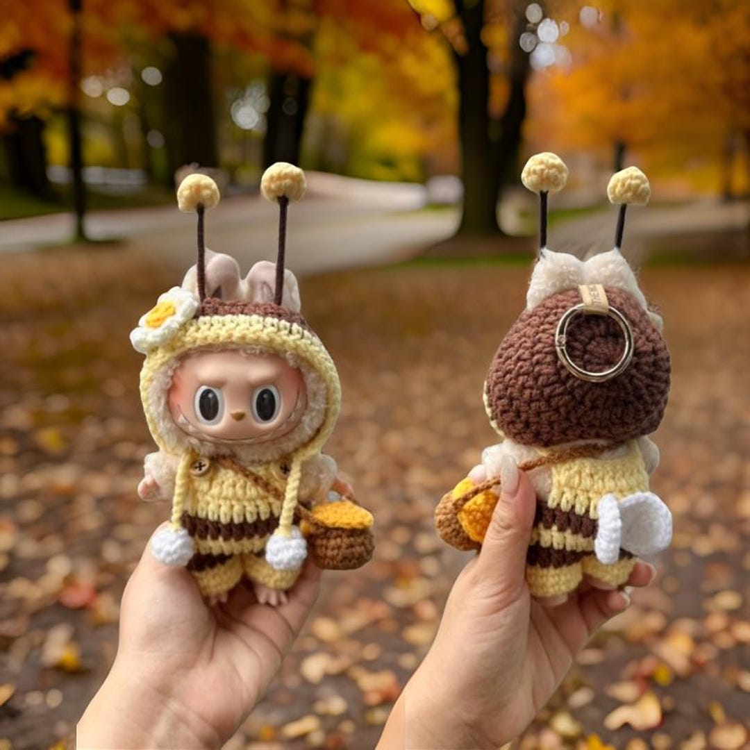 Crochet Pattern Bee Labubu Outfit V1 & V2/ PDF Crochet Pattern for ...