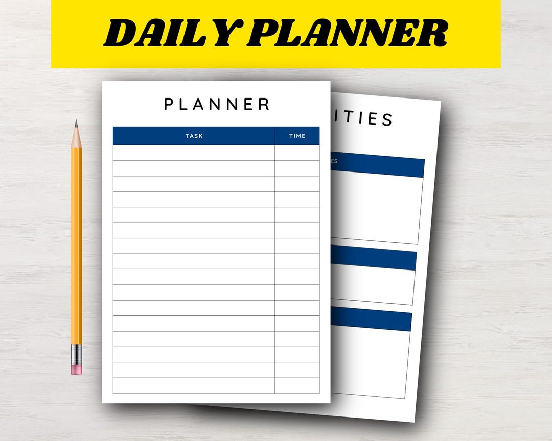 ADHD Planner Printable Task Prioritization Goals Notes Organizer ...