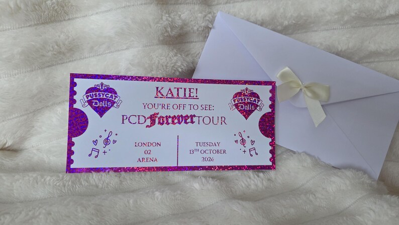 Personalised Pussycat Dolls Reunion Tour Foil Ticket, PCD Forever ...