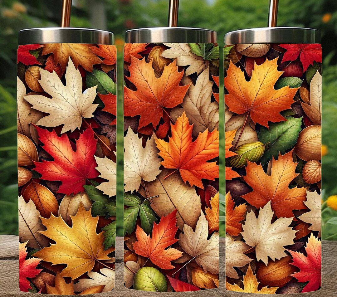 Maple Leaf Tumbler Wrap: Autumn Sublimation Design (digital Download ...