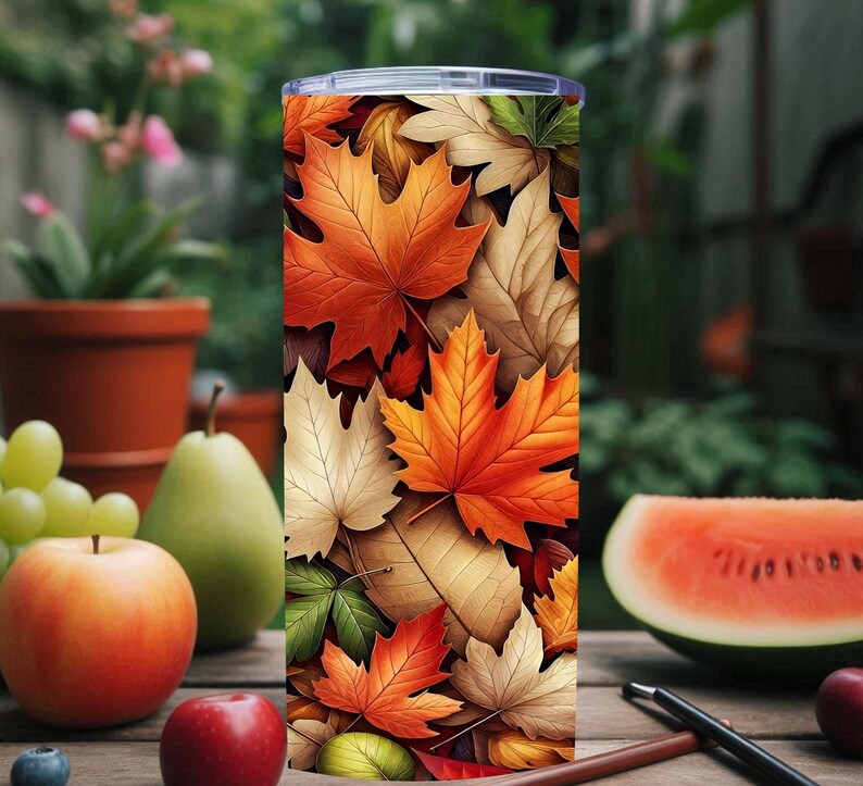 Maple Leaf Tumbler Wrap: Autumn Sublimation Design (digital Download ...