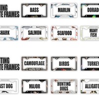 Fishing License Plate - AMERICAN FLAG License Plate - Fishing, Bass ...