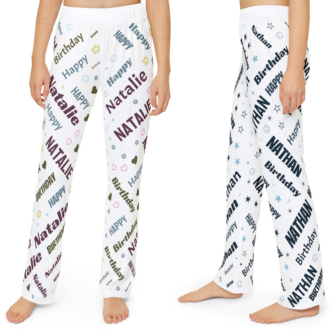 Custom Pajama Pant With Names, Words and Patterns Personalized Pajama ...