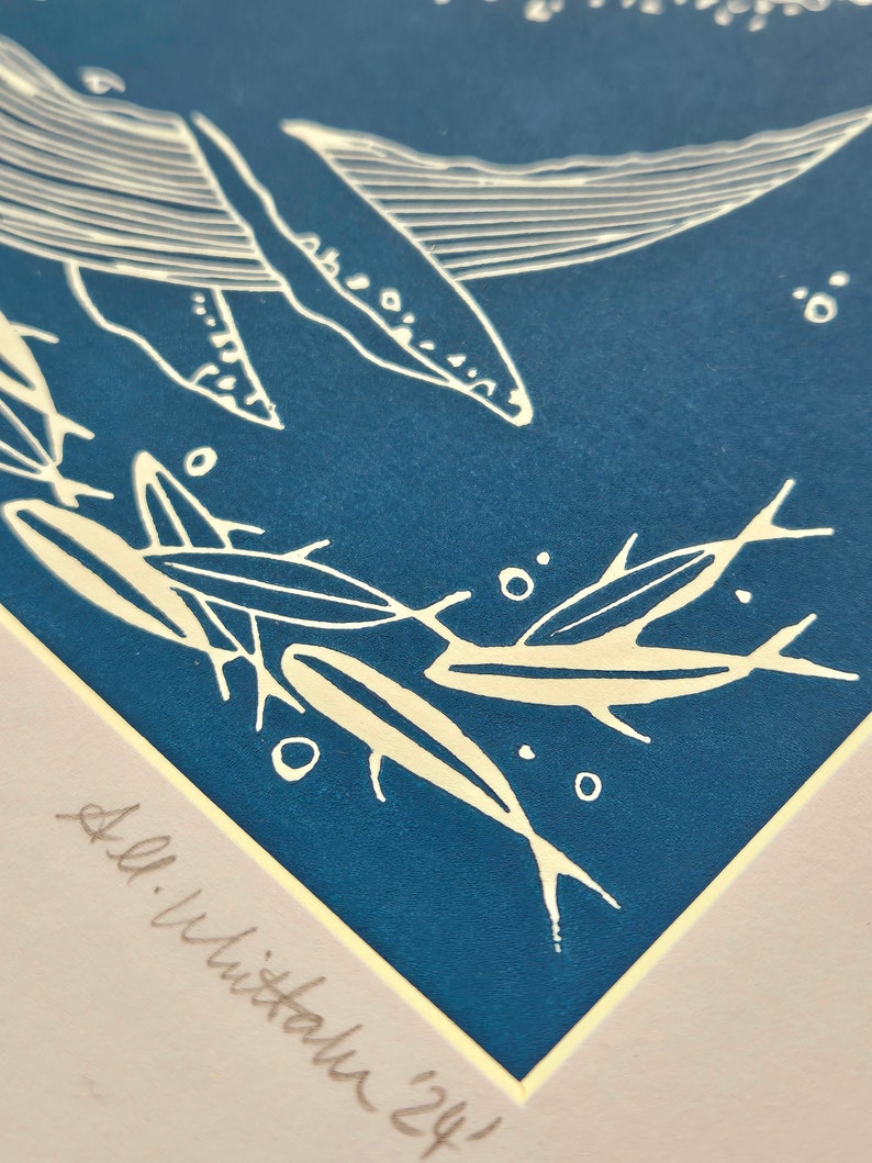 Original Lino Cut Print,sea Art,ocean Print,seaside Art,boho Gift ...