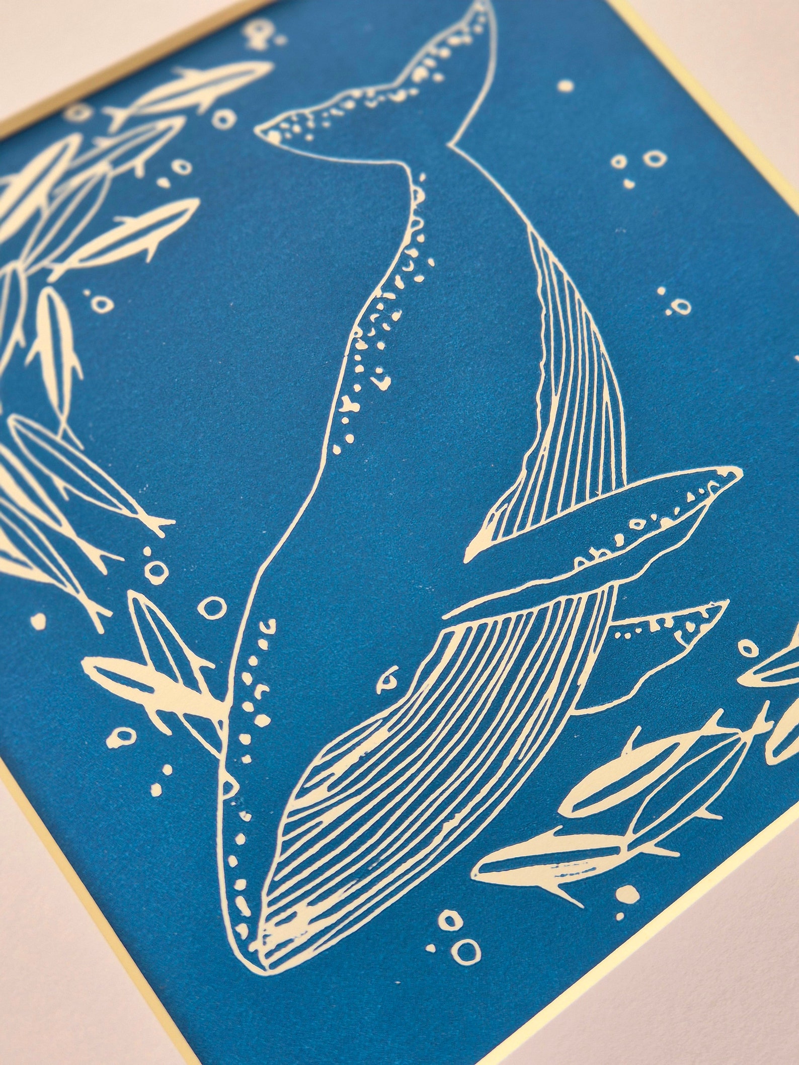 Original Lino Cut Print,sea Art,ocean Print,seaside Art,boho Gift ...