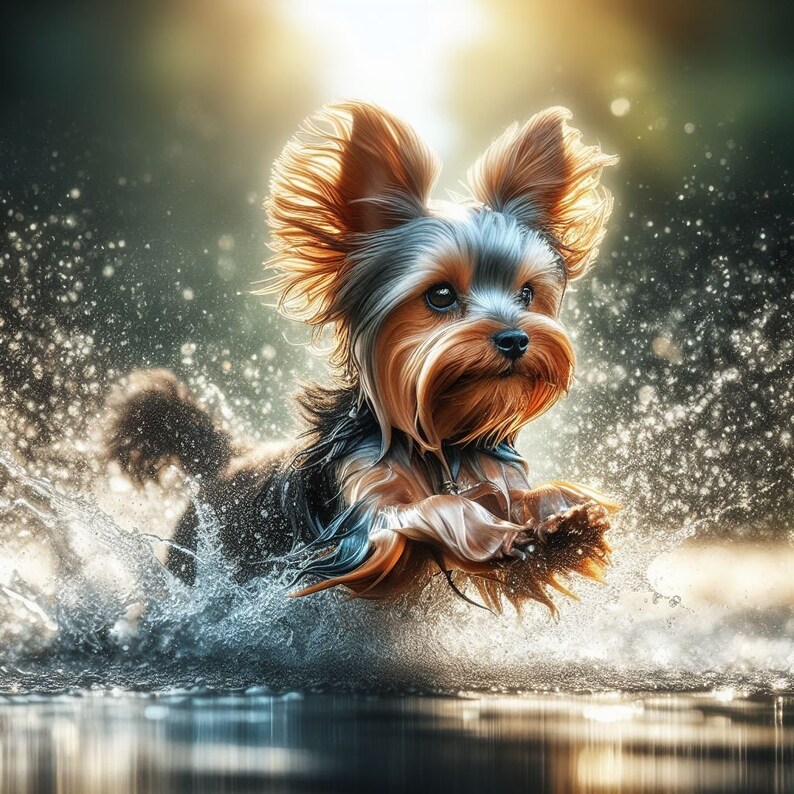 Yorkshire Terrier. Dog. Digital Artwork. Digital Image. AI Image ...