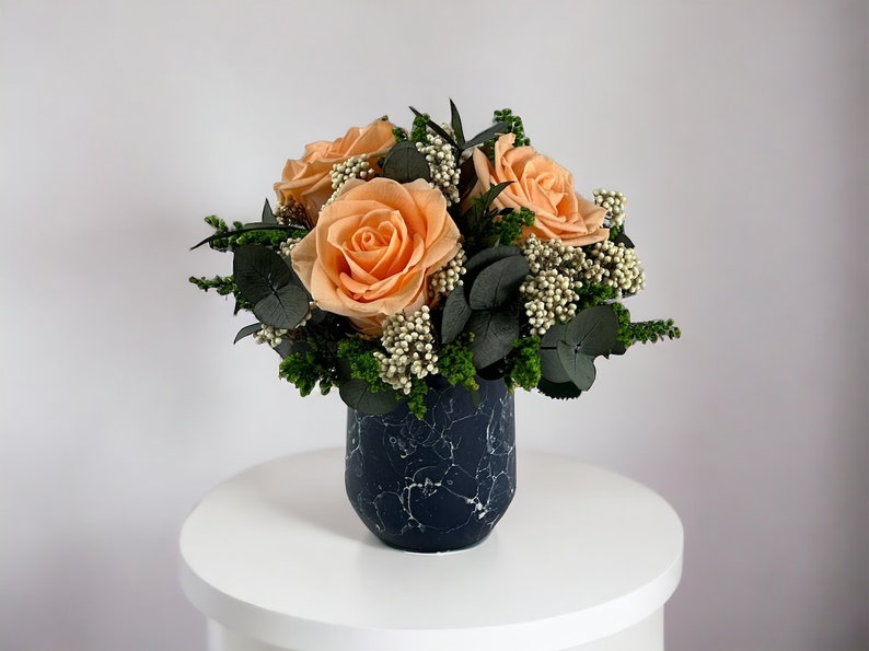 Preserved Everlasting Flowers. Eternal Rose Arrangement. Year Long ...