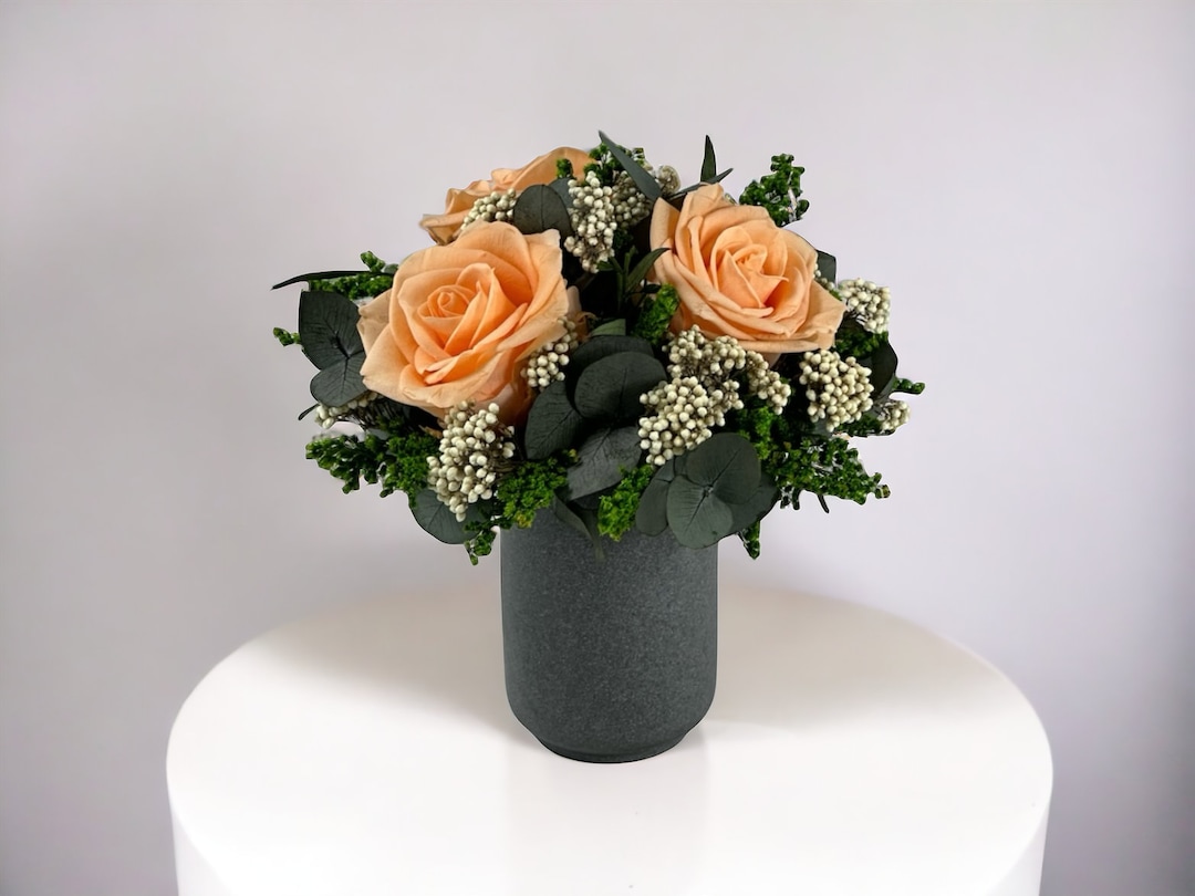 Preserved Everlasting Flowers. Eternal Rose Arrangement. Year Long ...