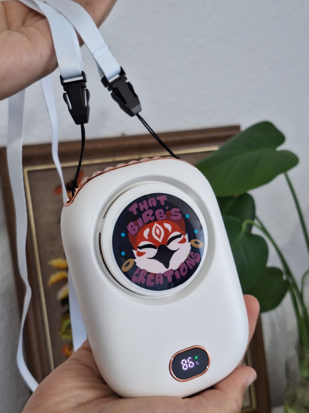 Fursuit Hanging Neck Fan With Custom Sticker! USB Rechagable With 3 ...
