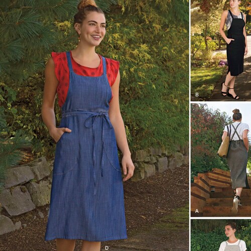 Uncut Simplicity Pattern 8641 Misses' Jumper Dress Size - Etsy