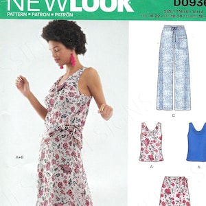Uncut New Look Sewing Pattern 936 6562/d0936~misses' Top, Skirt and ...