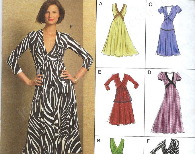 Uncut Vogue Sewing Pattern 8489 Misses Multi-size 8-16 18-24 V-neck ...