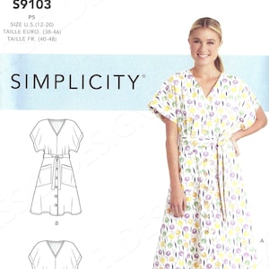 Uncut Simplicity Sewing Pattern 10502 S9103 9103 Misses' Dresses in Two ...