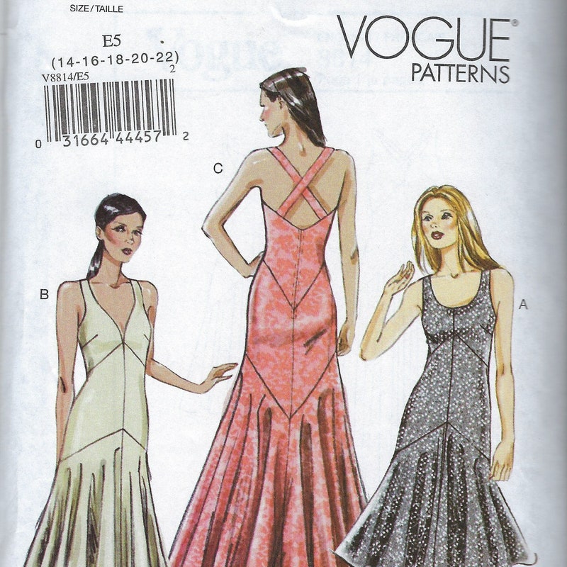 Vogue Gown Pattern - Etsy