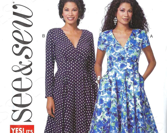 Uncut Butterick Sewing Pattern 6438 Womens Dresses in Misses Sizes 6-22 ...