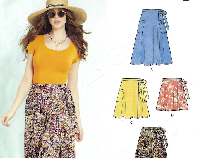 Uncut New Look Sewing Pattern 871 6456, Wrap Skirts in 4 Lengths. Sizes ...