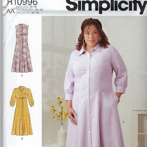 Uncut Simplicity Sewing Pattern 10996 9260 Misses' Women's Button Front ...