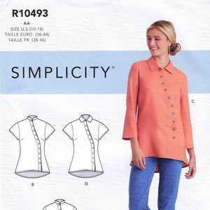 Uncut Simplicity Sewing Pattern 10493 9106 Misses' & Women's Button ...