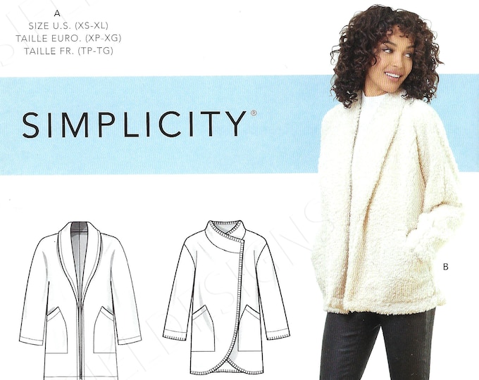 Misses Easy-to-sew Jackets and Vest Simplicity Sewing Pattern 8218 - Etsy