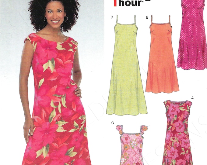 Uncut New Look Sewing Pattern 6347 Sleeveless Summer Dress Ruffle Edge ...