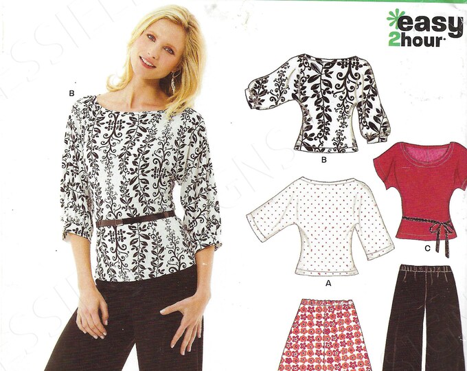 Uncut New Look Sewing Pattern 6816 Women's Business Casual Top, Skirt ...