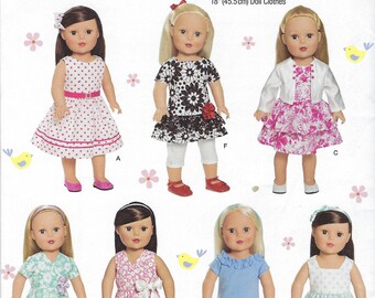 18 Doll Clothes Simplicity Sewing Pattern 1484 - Etsy