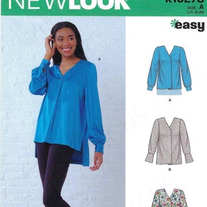 Uncut New Look Sewing Pattern 10278 6637 Misses Tops Sz. 8- 20 FF - Etsy
