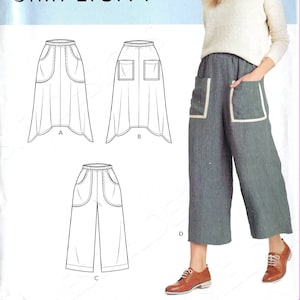 Uncut Simplicity Sewing Pattern 10497 9110 Misses Pull on Skirts and ...