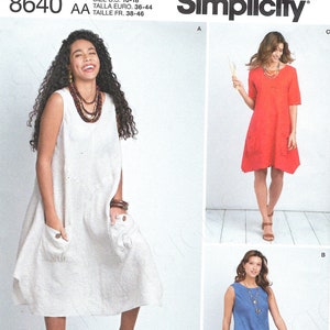 Uncut Simplicity Sewing Pattern 8640 S8640 Misses'/women's Dress or ...
