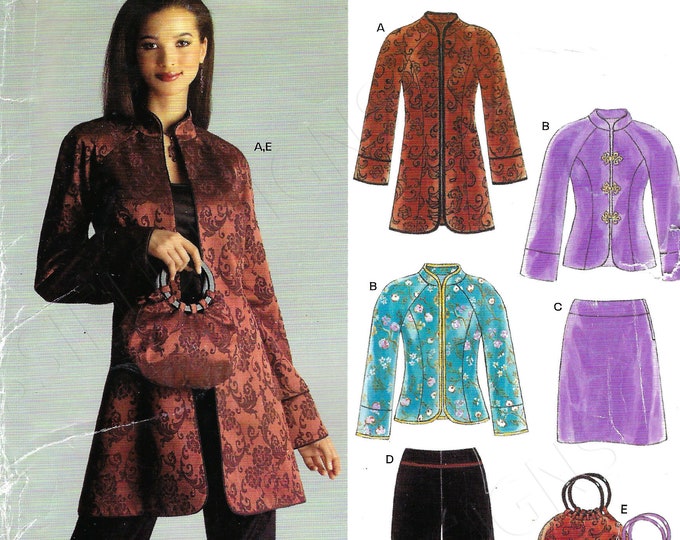 Uncut New Look Sewing Pattern 6519 New Look Jacket Skirt Pants Size 10 ...