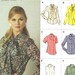Uncut Vogue Sewing Pattern 8772 E5 Easy Options Misses' Blouse Bow Tie ...