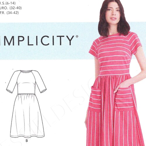 Uncut Simplicity Sewing Pattern 8926 R10195 Misses' Dress | Etsy