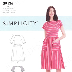 Uncut Simplicity Sewing Pattern 10597 9136 Sewing Pattern Misses Dress ...