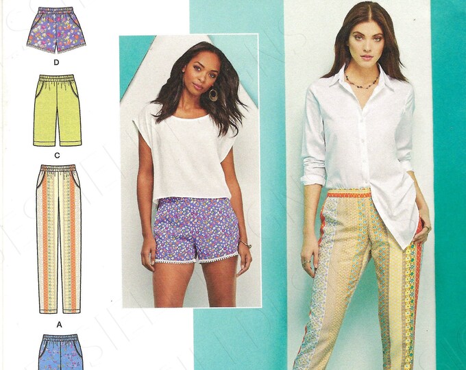 Uncut Simplicity Sewing Pattern 844 1165 Pants Shorts Slim Pull on ...